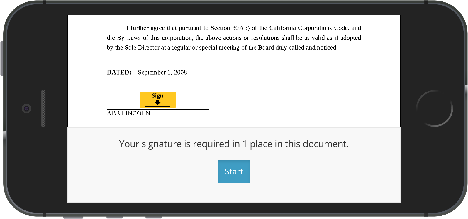 Incorporation Attorneys How To Sign Your Corporate Minutes With Your Finger