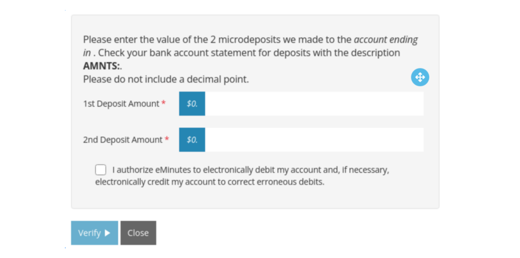 How do I set bank account verification reminder?