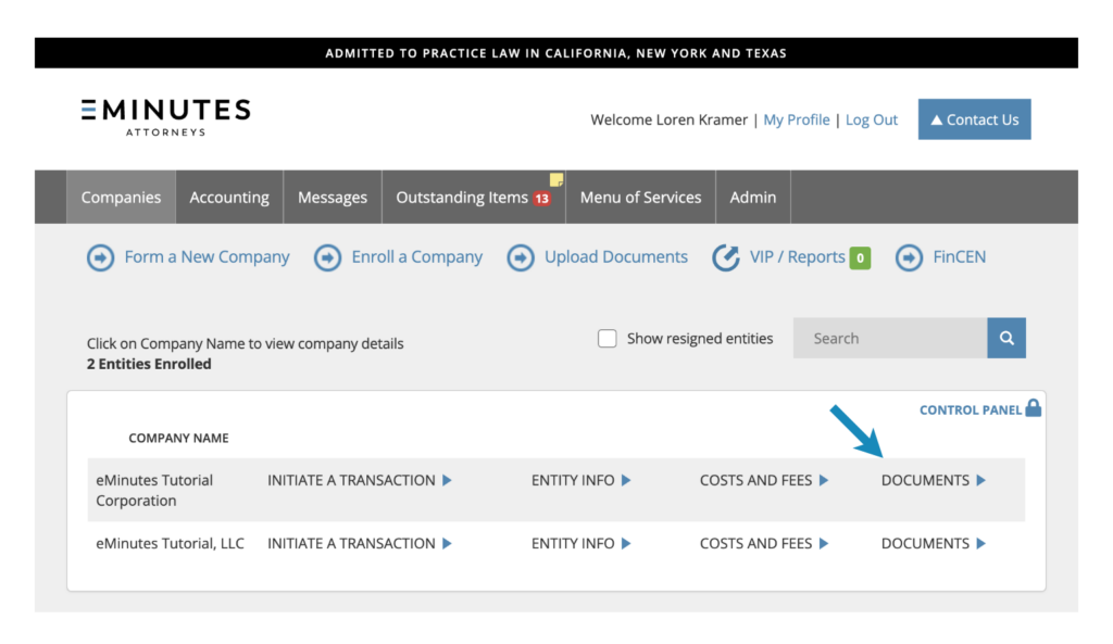 How can I access my documents?